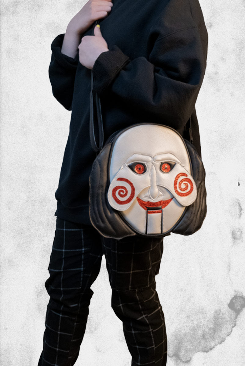 Saw - Billy Puppet Purse – Post Mortem Horror Bootique Saw - Billy Puppet Purse – Post Mortem Horror Bootique