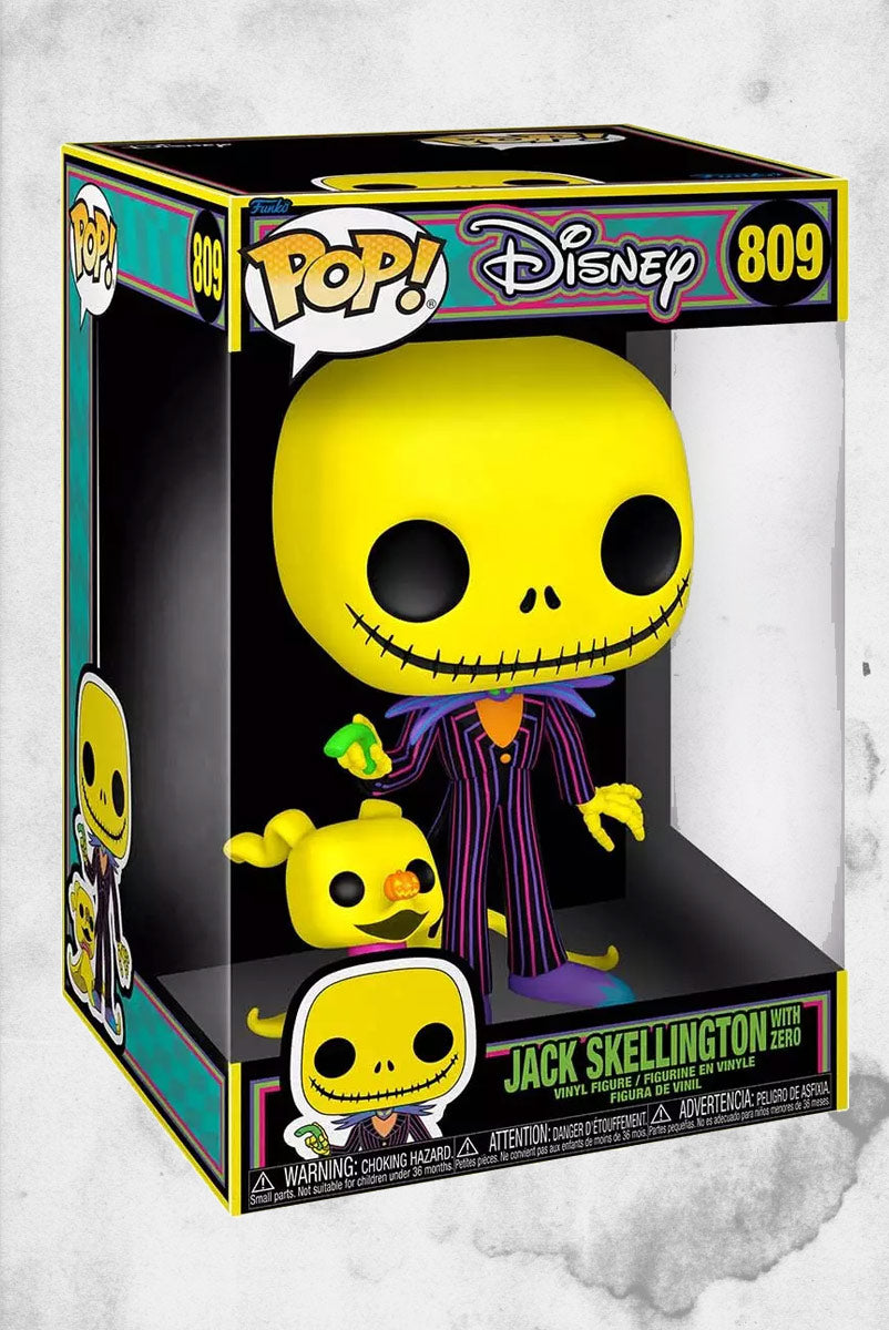 Nightmare Before Christmas - Jack Skellington & Zero Jumbo Black Light ...