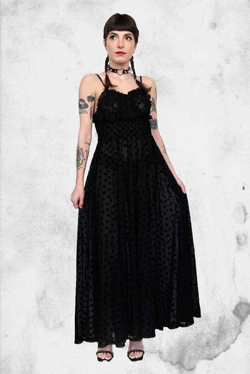 Venus Mesh Heart Maxi Dress – Post Mortem Horror Bootique