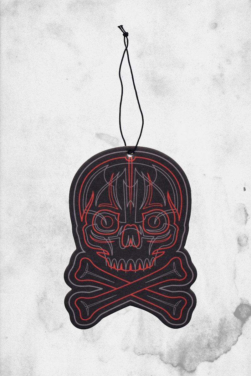 Pinstripe Skull Air Freshener – Post Mortem Horror Bootique