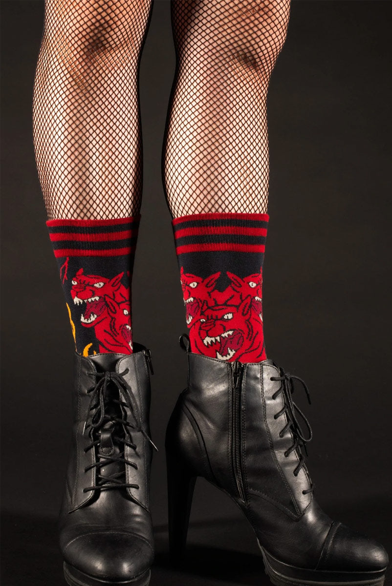 Evil AF Cerberus Socks – Post Mortem Horror Bootique